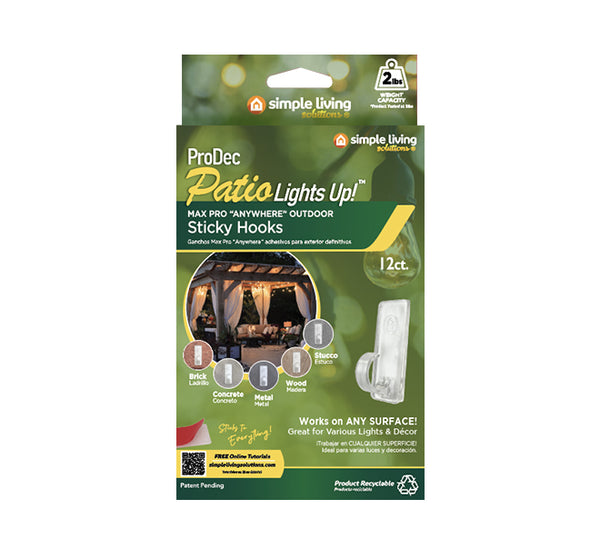 12 Ct. Sticky Clip Large Hooks – Simple Living Solutions